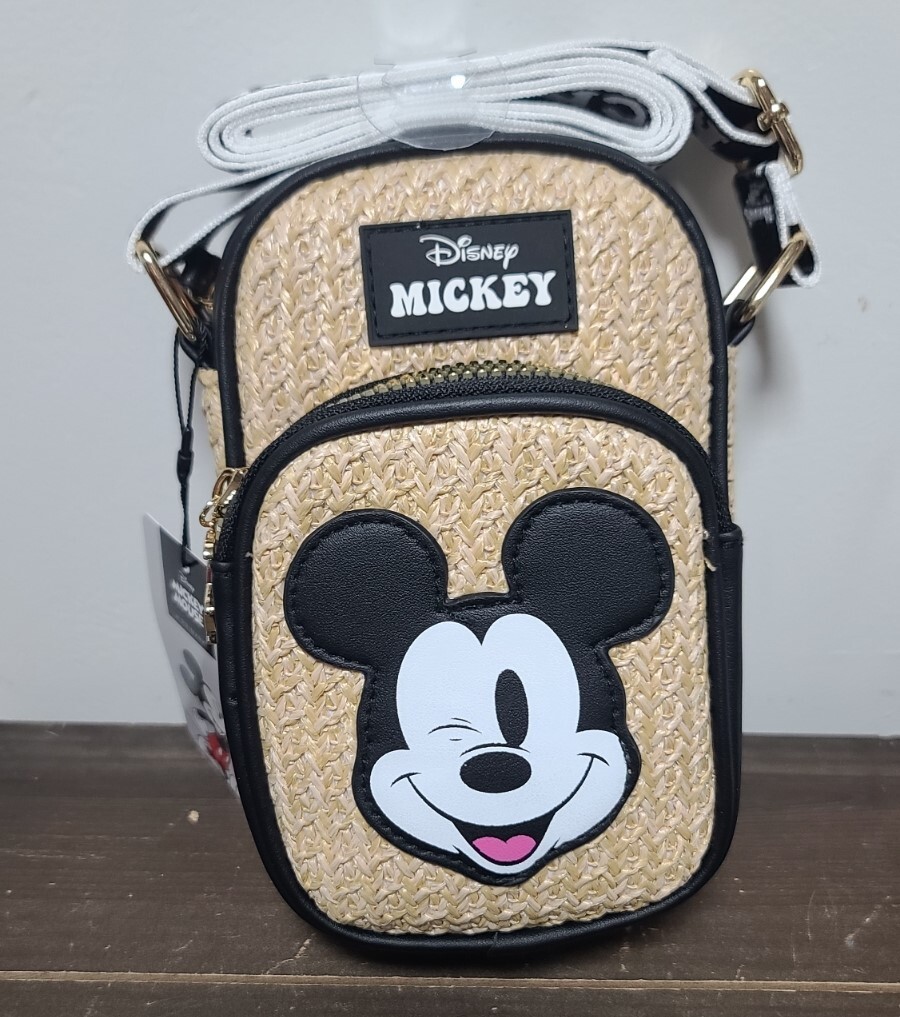 Primark Disney’s Mickey Mouse Straw Phone Bag w/Adjustable Strap - NEW ...