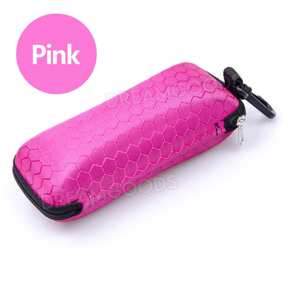 Portable Zipper Sunglasses Carry Case Eye Glasses Clam Hard Shell ...