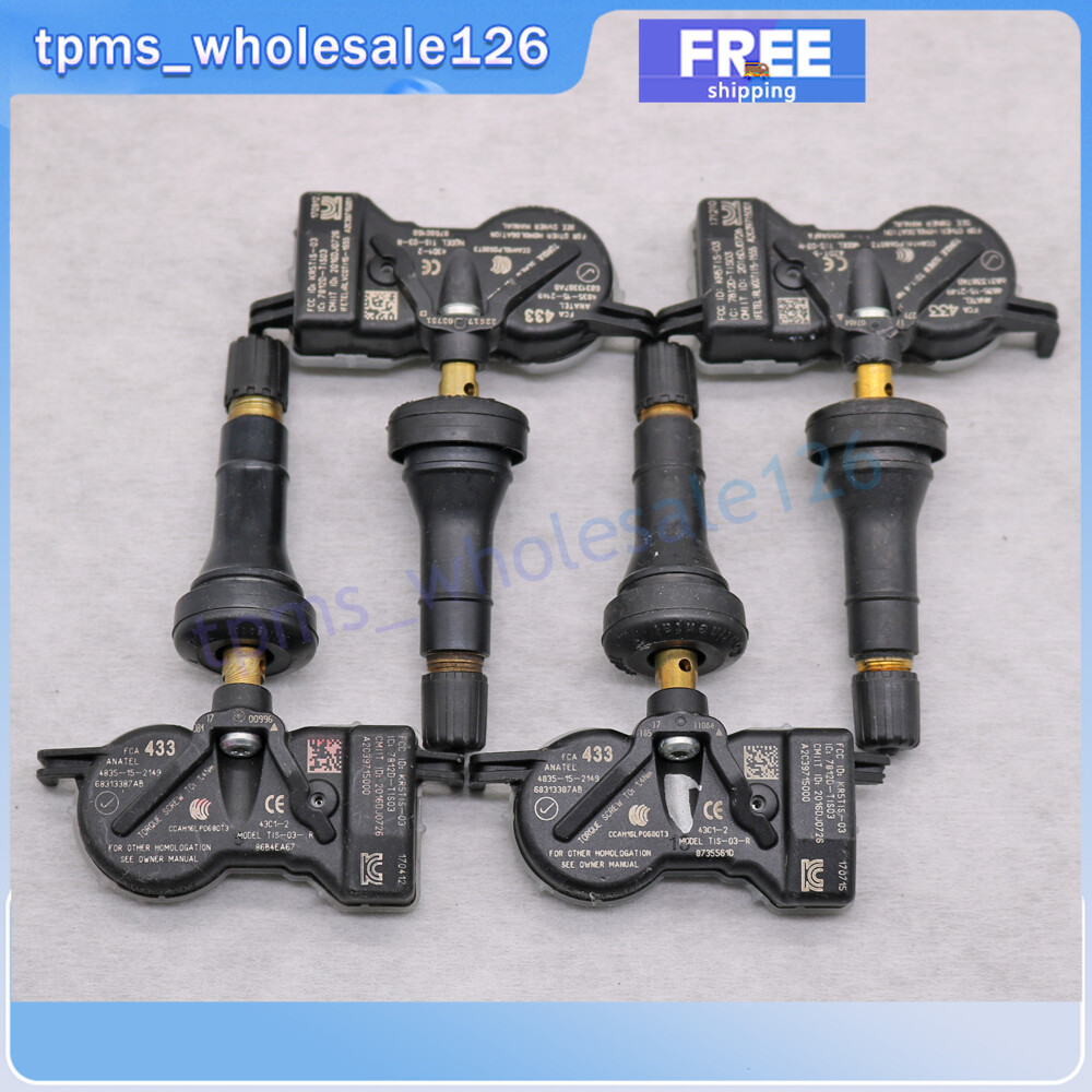 (4X) Tire Pressure Sensor TPMS 68313387AB For 2016-21 Jeep Grand ...