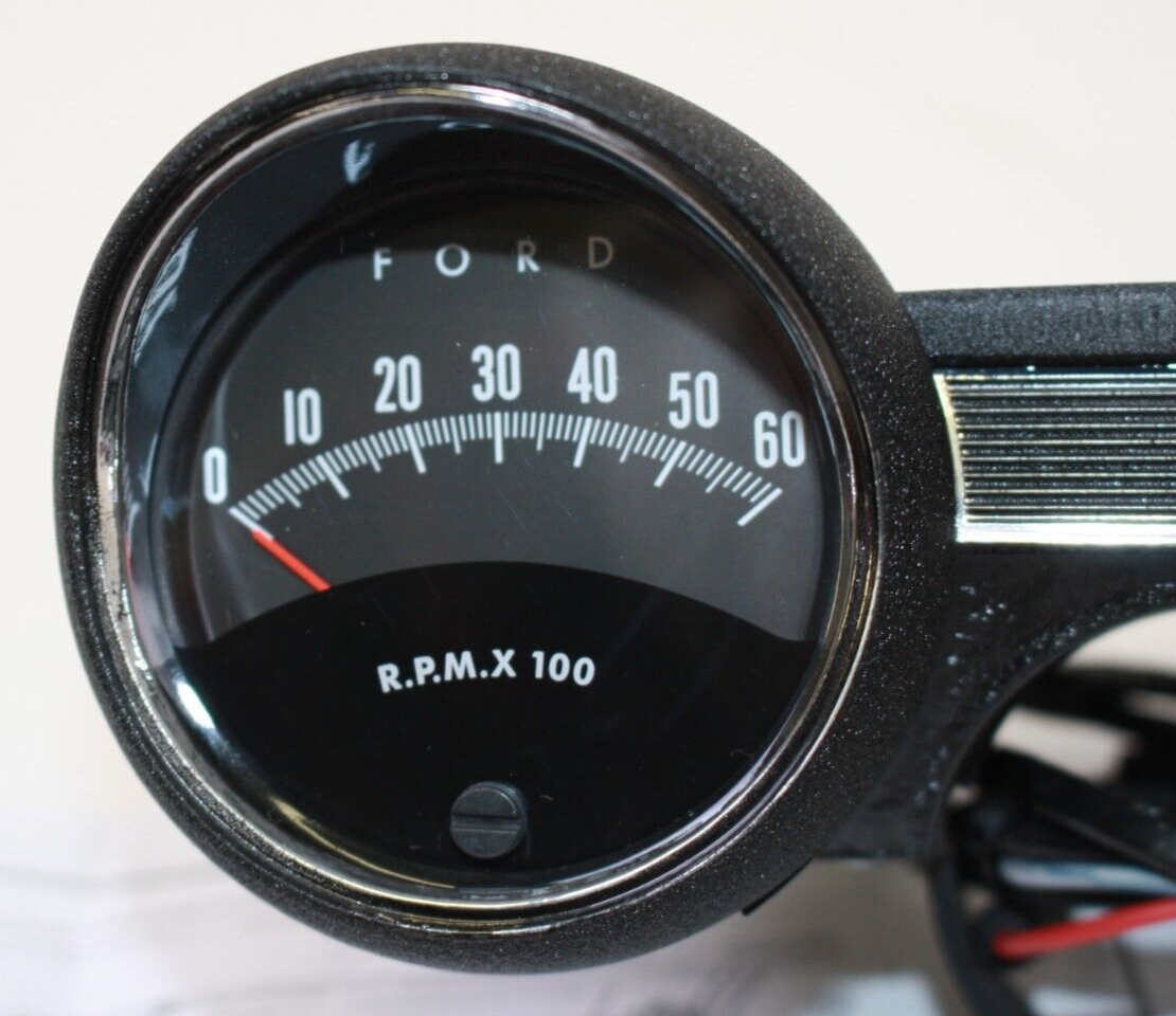 1964 65 FORD MUSTANG RALLY-PAC KIT V8 W/ 6000 RPM "FORD" TACHOMETER 64F ...