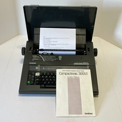 Brother Compactronic 300M Electronic Typewriter W/Cover Particle Ribbon ...