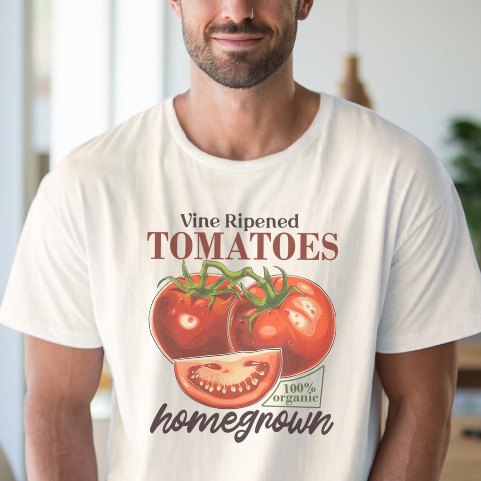 Homegrown Tomatoes Tee Organic Garden T Shirt Farmer Gift | eBay