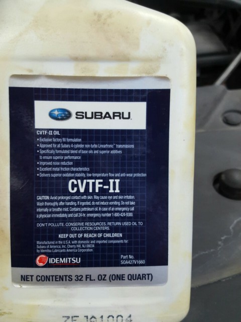 Genuine Subaru SOA427V1660 Cvtf-ii Continuously Variable Transmission ...