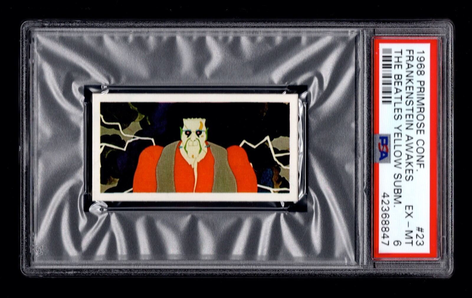 PSA 6 FRANKENSTEIN AWAKES 1968 The Beatles Yellow Submarine Card #23 | eBay