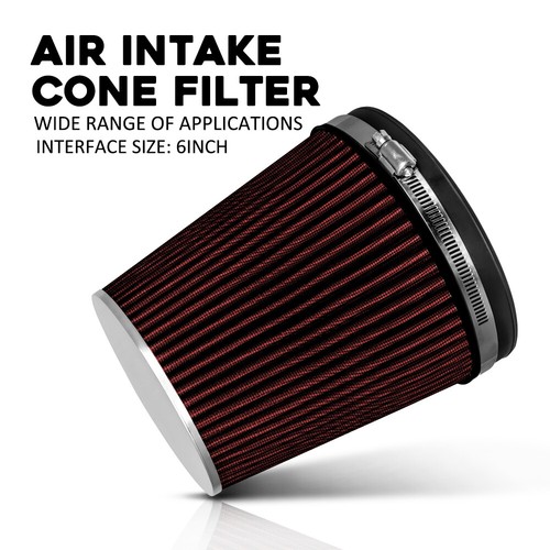 6" Cold Air Intake Filter Cone Dry Air Filter Turbo Application ...