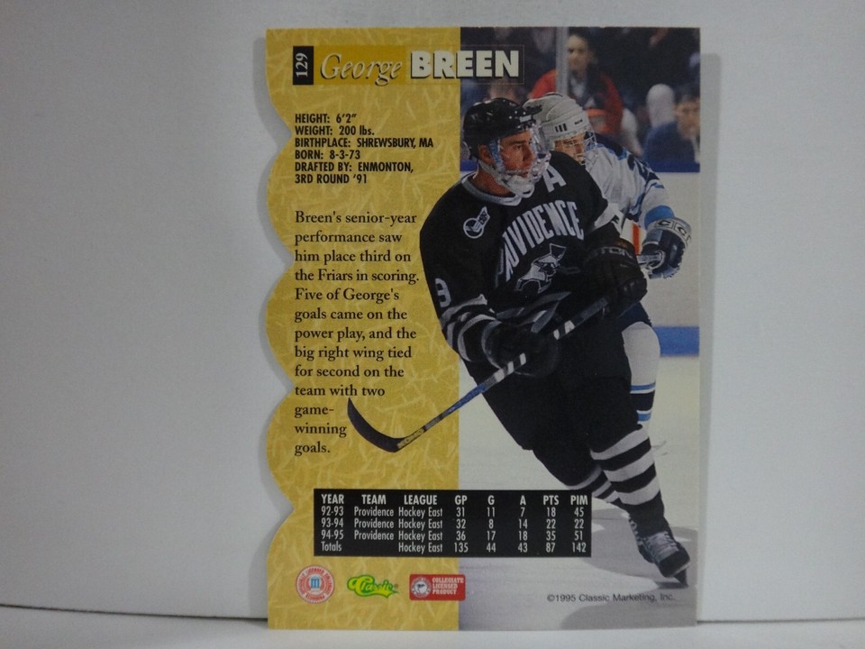 GEORGE BREEN 1995 CLASSIC 5 SPORT SILVER DIE-CUT PARALLEL #129 | eBay