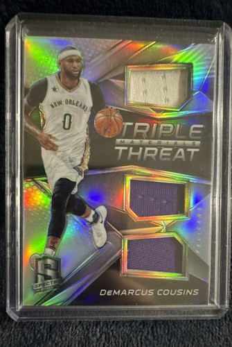 2016-17 Panini Spectra - Triple Threat Materials DeMarcus Cousins #11 / ...