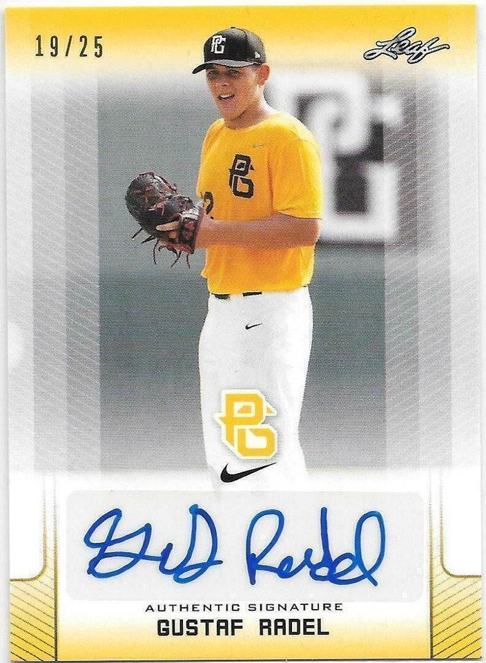 2017 Leaf Perfect Game National Showcase - Gustaf Radel #BA-GR3 for ...
