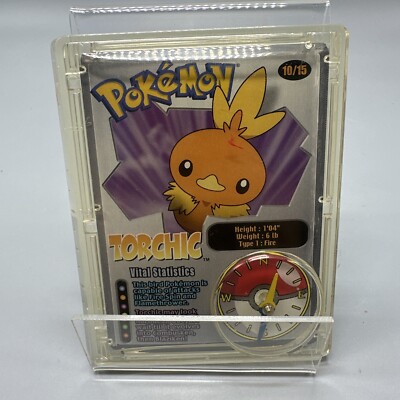 Pokemon Compass Clip-on Trading Card Torchic Wendy's Kids Meal Toy ...