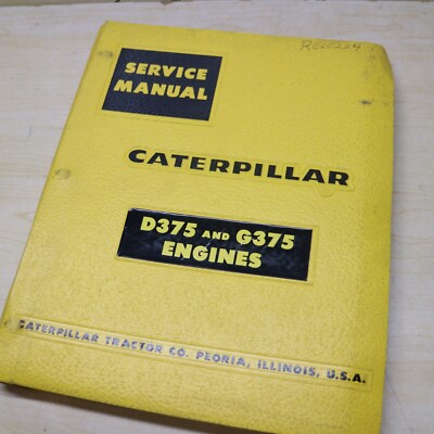 CAT Caterpillar D375 G375 Diesel Engine Service Manual repair shop ...