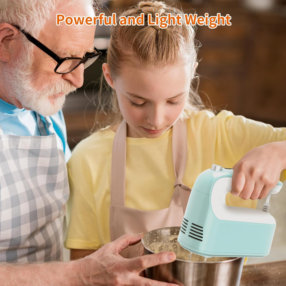 9-Speed Digital Hand Mixer Electric, 400W Powerful DC Motor, Baking ...