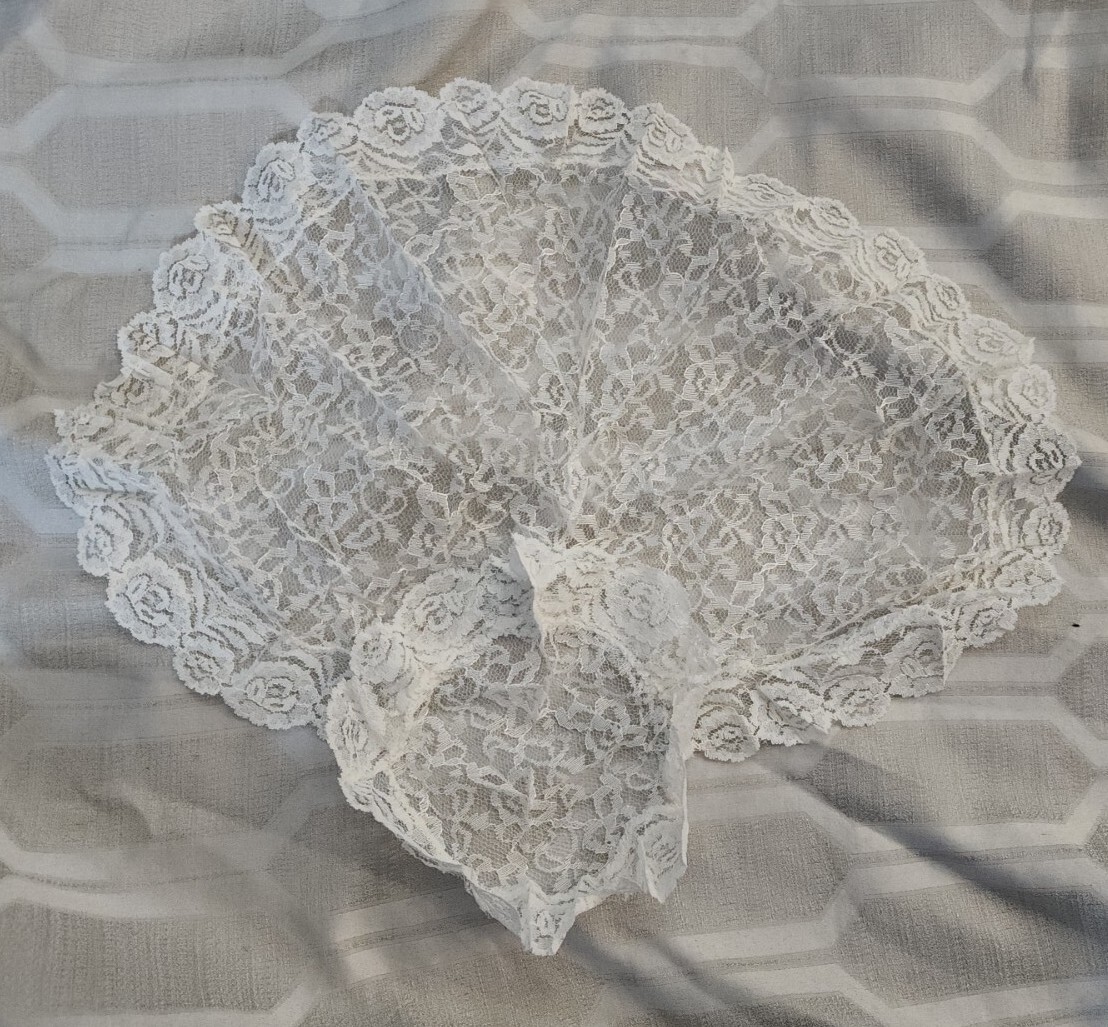 Princess Mantilla Fancy Rosette Edge No. 139 White Lace Wedding Cosplay ...