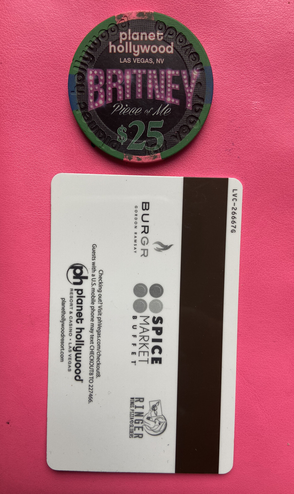 Britney Spears Las Vegas Planet Hollywood Piece of Me $25 Poker Chip ...