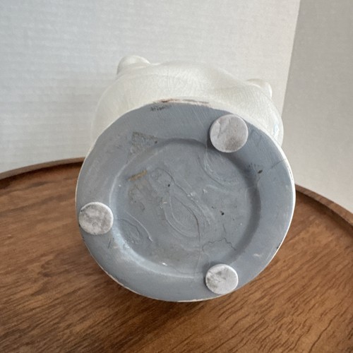 White Crackled Four Faces Vase Interesting Eye Catching | eBay