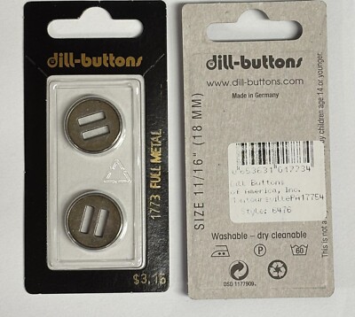 Dill Buttons ~ (1773) - 11/16" - GOLD POLYAMIDE BUTTON 2 ct | eBay