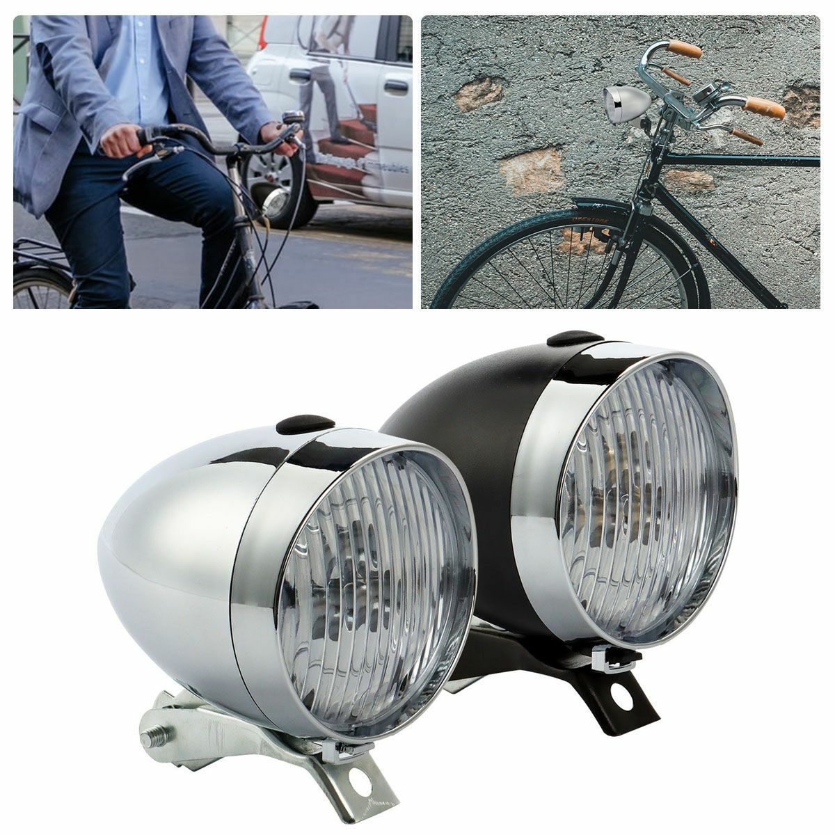 Vintage Style Bicycle Headlight Tracer LG FL2312 48 Vintage LED Bike
