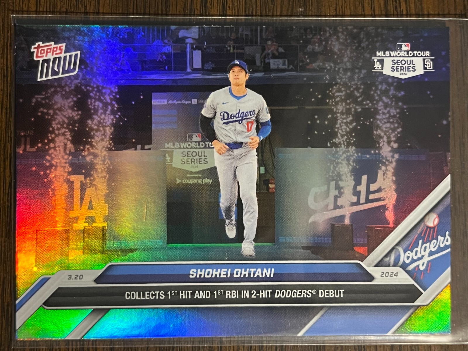 2024 Topps Now #1SP Shohei Ohtani Los Angeles Dodgers Seoul Series FOIL ...
