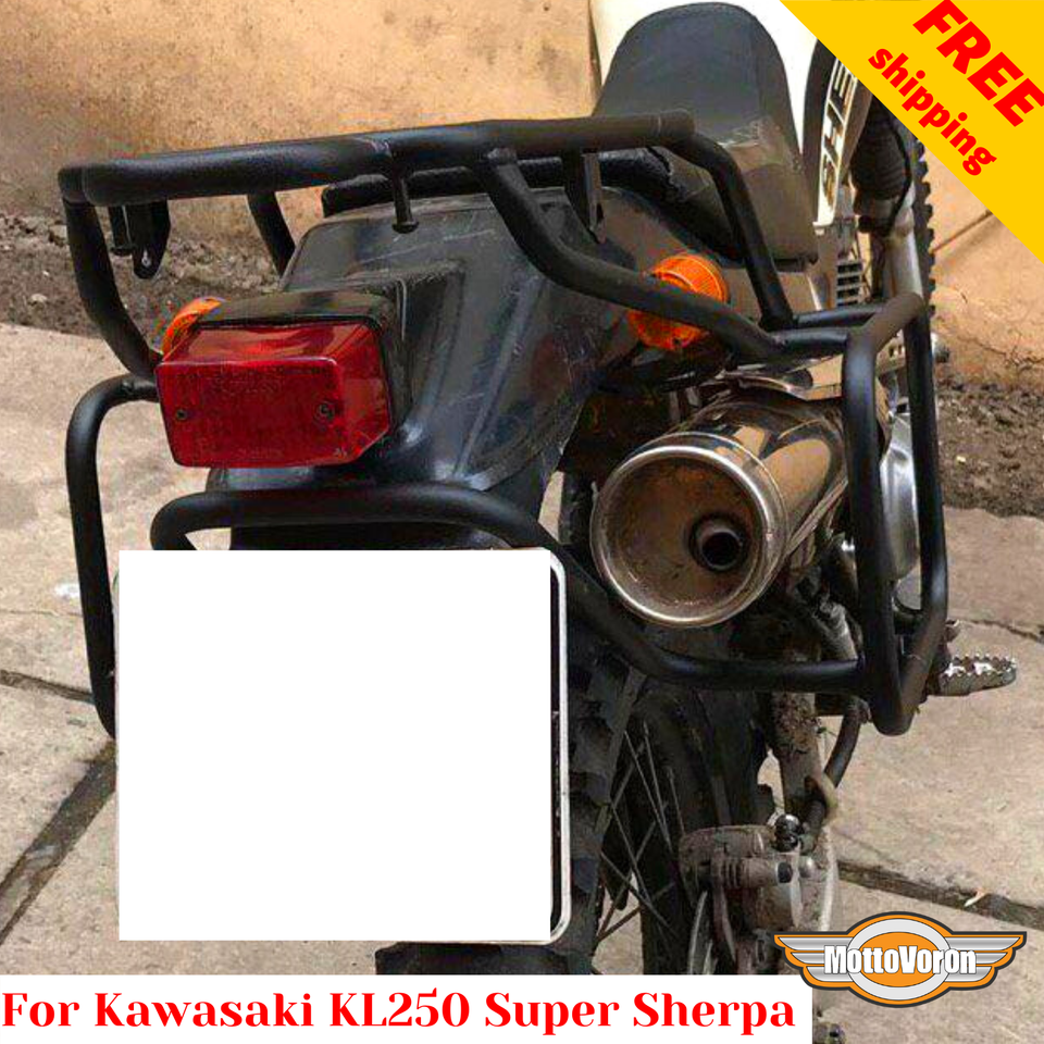 For Kawasaki Super Sherpa KL250 Rack luggage system KL250G Side carrier ...