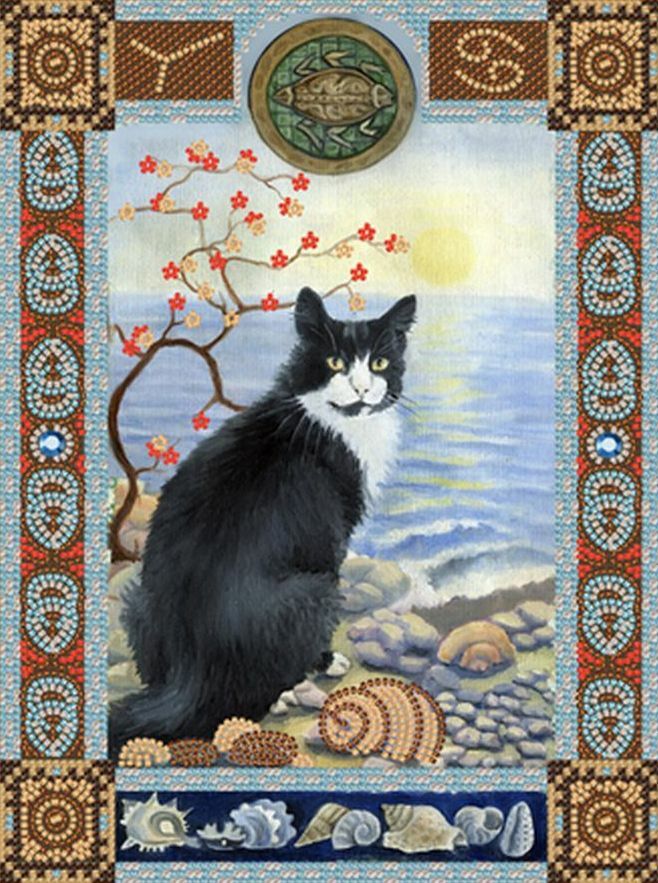 Nova Sloboda HK4089 Constellation Cancer Cat Embroidery Bead Kit | eBay UK
