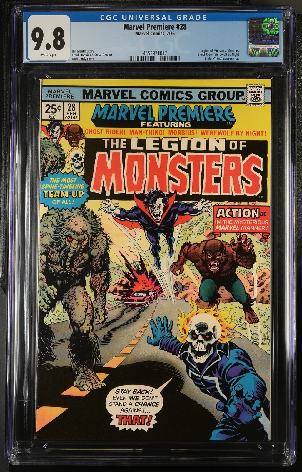 Marvel Premiere #28 CGC 9.8 • 1st Legion of Monsters Team • Ghost Rider ...