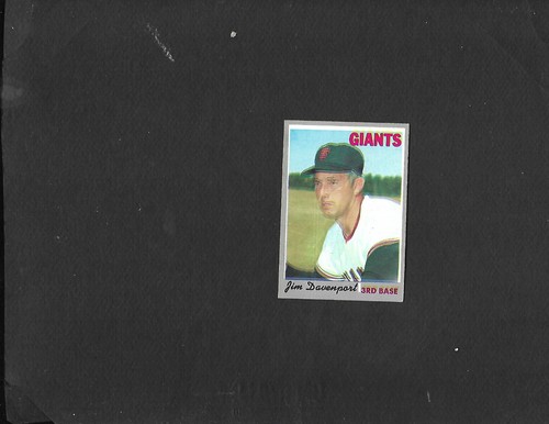 1970 Topps Baseball Double Exposure Jim Davenport #378 San Francisco ...