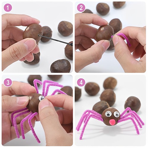 5 Pieces Chestnut Drill Set with Handle Colorful Craft Accessories DIY ...