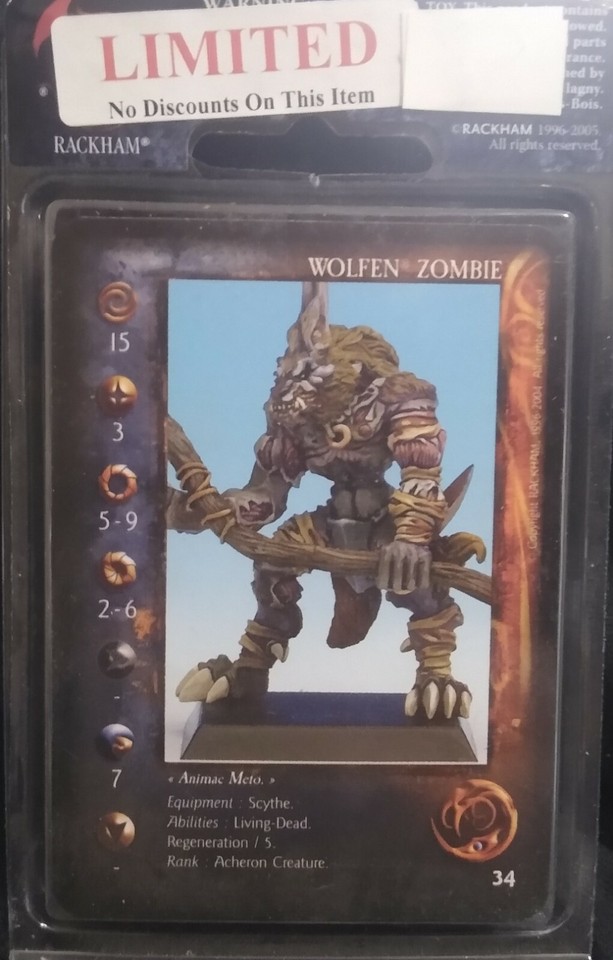 Rackham Confrontation Miniatures, Wolfen Zombie 2. MVCR02 | eBay