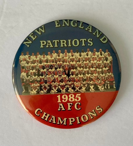 NFL New England Patriots 1985 AFC Champions Team Photo Button Pin | eBay