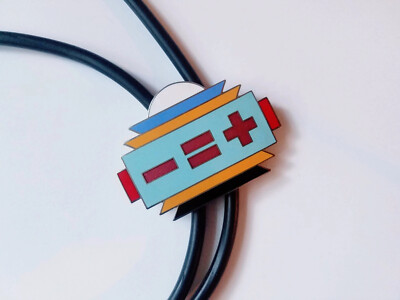 VIntage ACME Studio x ZOX "Ka-China" Bolo Tie - 1980s Cloisonne Enamel ...