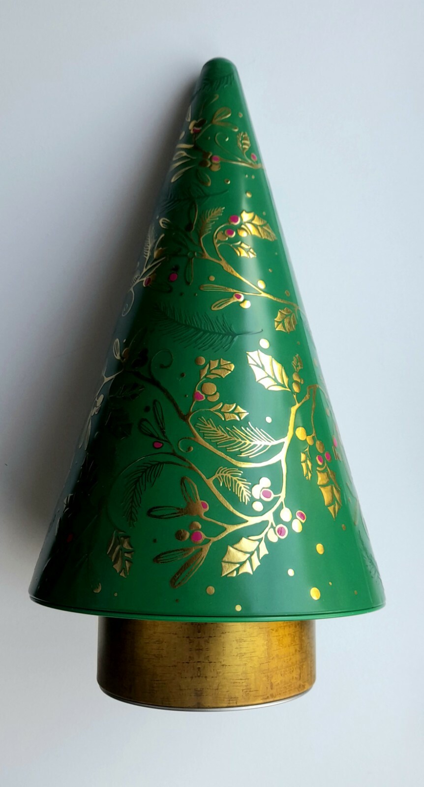 M&S Rotating Musical Christmas Tree Biscuit Tin Empty We Wish You a ...