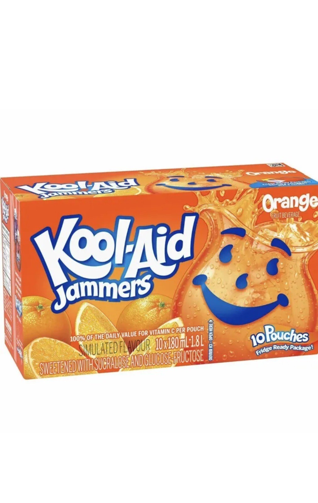 4 Boxes Kool-Aid Jammers, Orange Flavor 10 X 180ml/6.1oz - From Canada ...