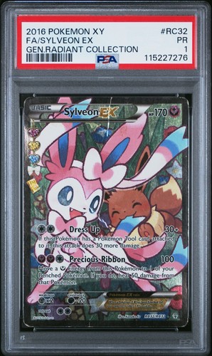 PSA 1 Pokemon Sylveon EX RC32 Generations Radiant Collection Ultra Rare ...