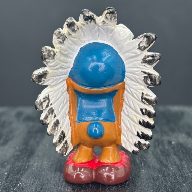 Smurfs 20144 American Indian Chief Smurf Vtg PVC Figure Schleich Peyo ...