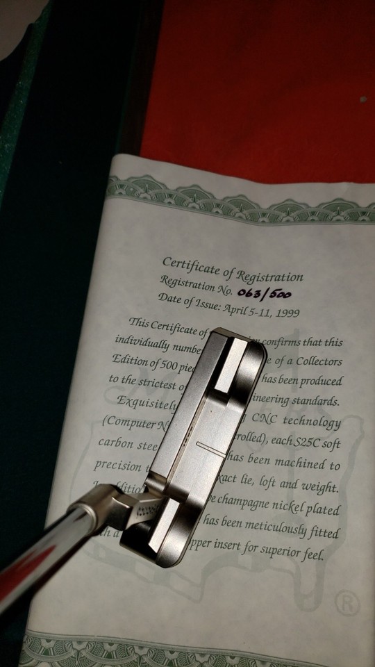 1999 MASTERS PUTTER FROM AUGUSTA NATIONAL (63 OF 500) SUPER RARE ...