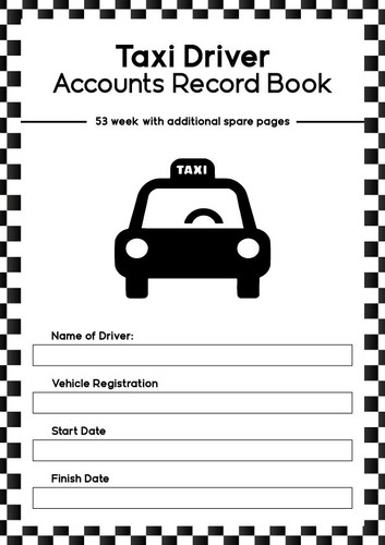 TAXI DRIVER ACCOUNT RECORD BOOK 53 WEEK A5 WHITE | eBay UK