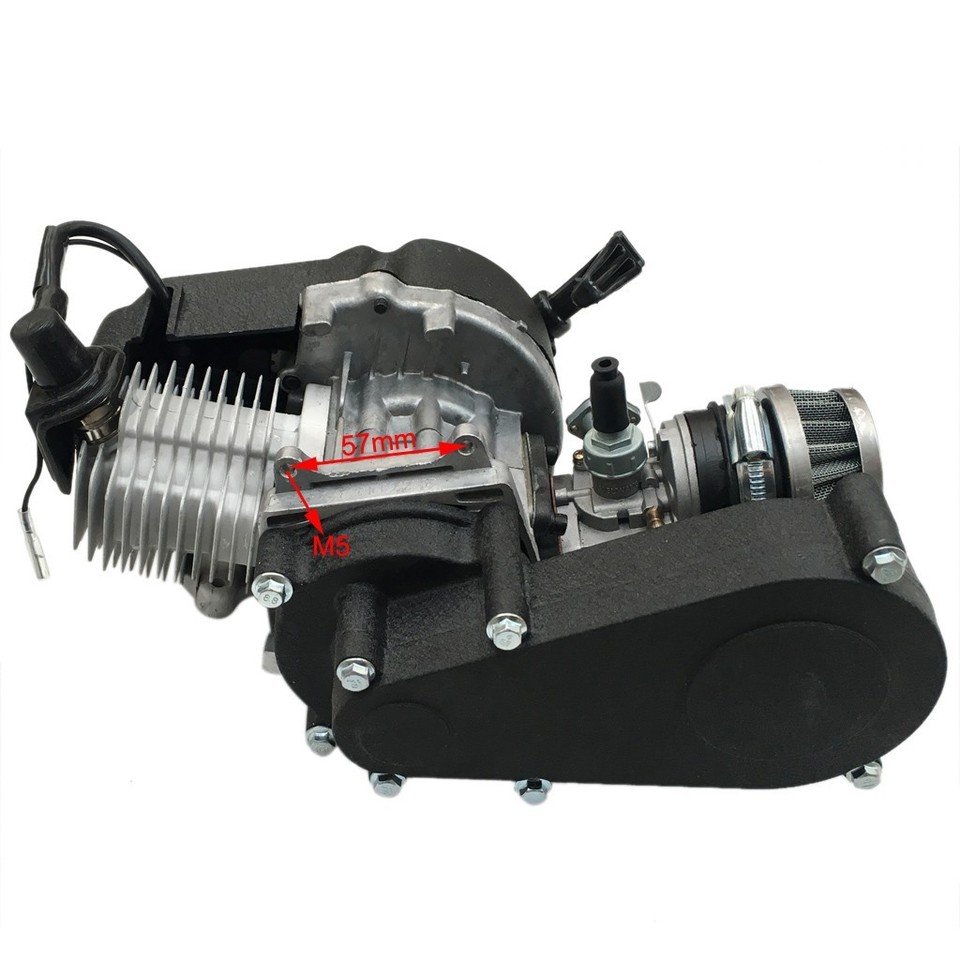 2 Stroke Racing Engine Motor 47/49/50cc Pit Bike Mini Pocket Quad Dirt ...