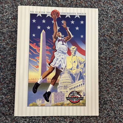 2001 NBA Basketball All Star Game Commemorative Program Washington DC W ...