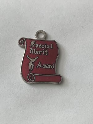 TOPS KOPS Perfect Merit Award Charm Silver Tone Red Enamel Dancing ...