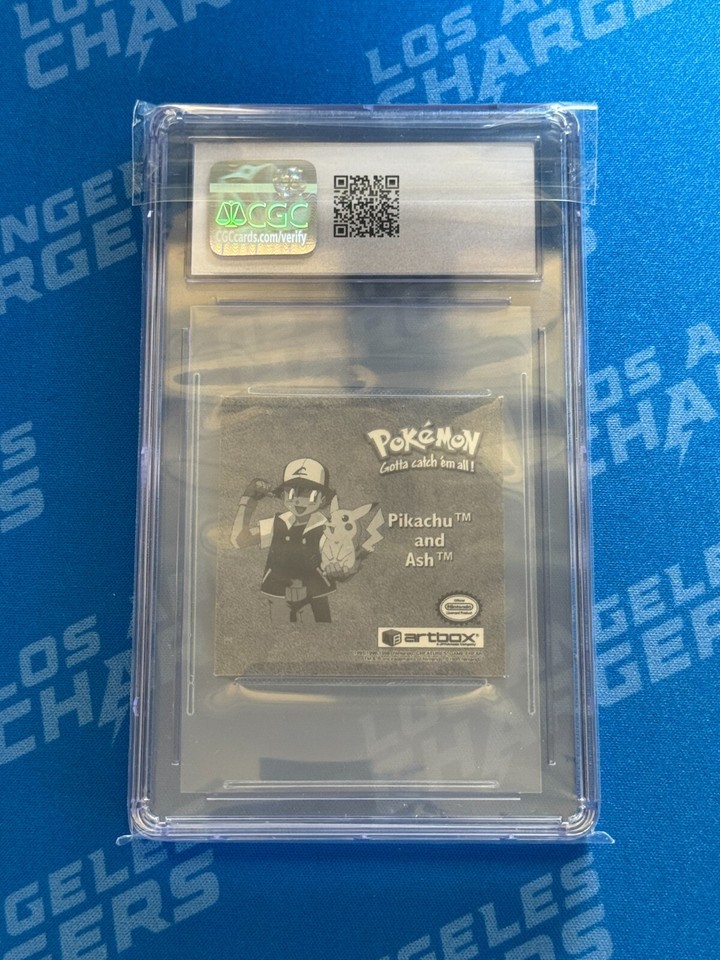 1999 Pokémon Artbox Pikachu & Ash #PR11 Series 1 Prism Sticker CGC 10 ...