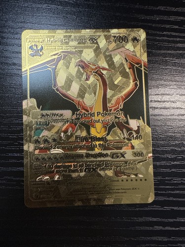 Hybrid Charizard GX Full Art Gold Foil Fan Art Display Card HP 700 NM/M ...