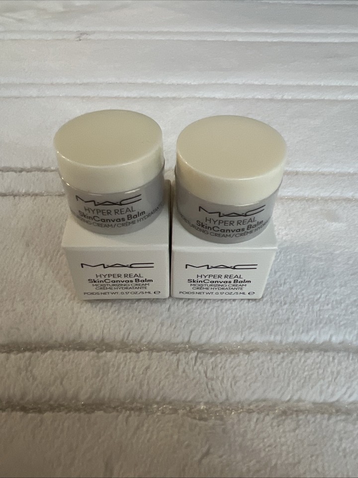 2x MAC HYPER REAL SKIN CANVAS BALM MOISTURIZING CREAM 0.17oz / 5ml ea ...