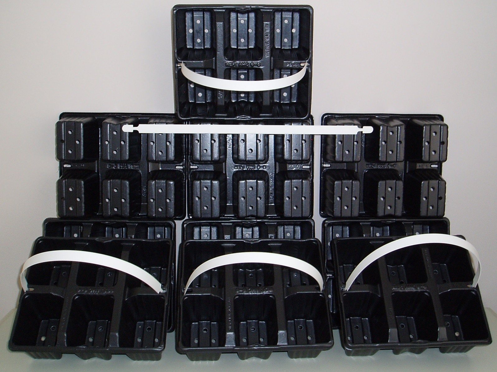 PK(10) MULTI CELL 6 CELL PLANT TRAYS WITH CARRY HANDLES TOP QUALITY NEW ...