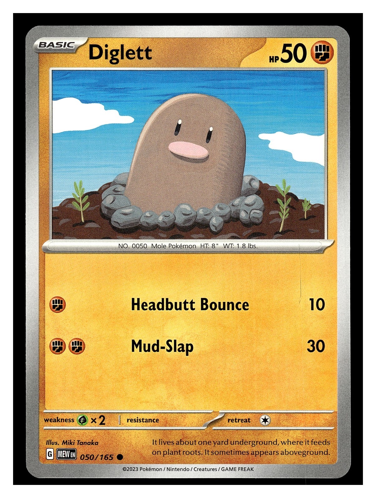 Pokemon Diglett 050/165 Scarlet & Violet 151 | eBay