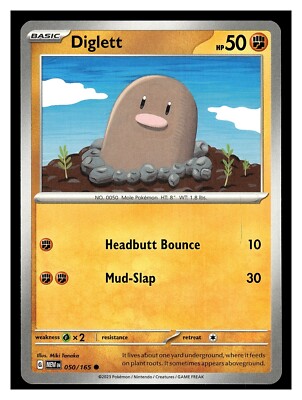 Pokemon Diglett 050/165 Scarlet & Violet 151 | eBay