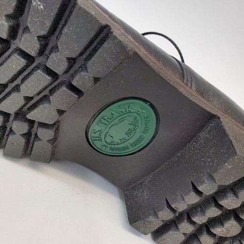 NOS HS TRASK Dri-Lex Bison Leather Plain Toe Blucher Derby Shoes Mens ...