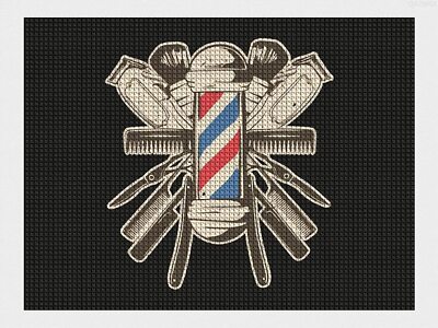 DIY Barber Accessories Hairdresser Beard Hairstyle 5D Diamond Painting ...