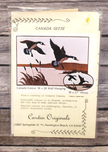 Canada Geese 18 x 28 Quilt Wall Hanging Pattern Uncut Complete Cardin ...