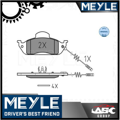 Meyle Brake Pad Set - Front - fits Mercedes M-Class (W163) 1998-2005 ...