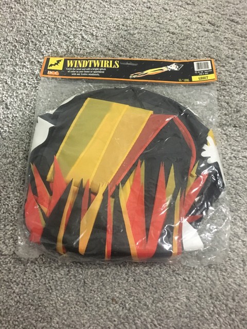 Vintage Nce Windtwirls Halloween Hanging Windsock Cat on Pumpkin Party ...