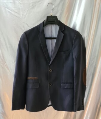 Devred BLAZER Jacket S pit to pit 21 in cotton linen viscose blue | eBay UK